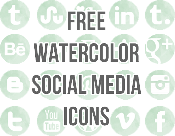 Free Watercolor Social Media Icons . Blog Better - Shrimp Salad Circus