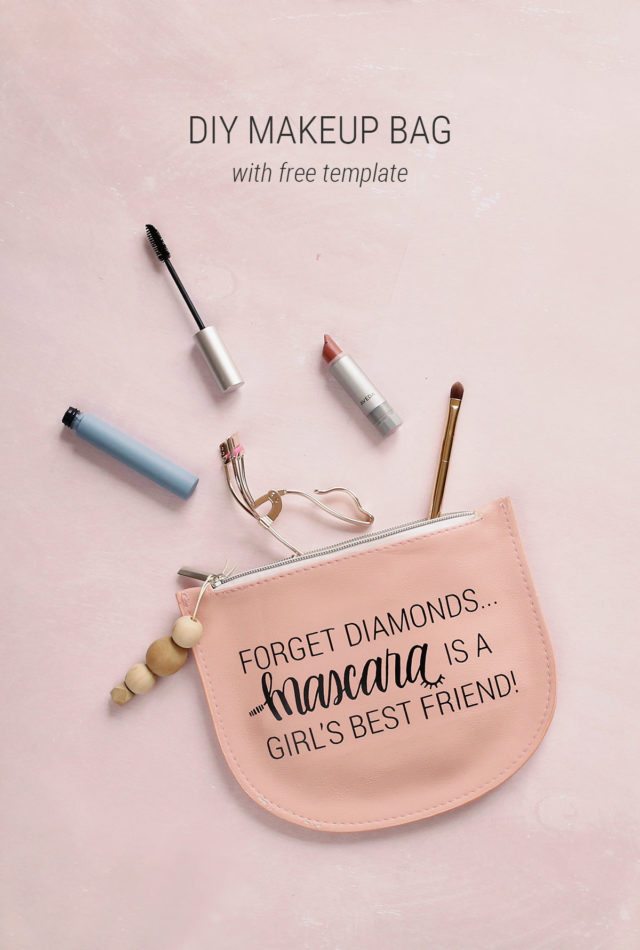 How to Make a Cute DIY Makeup Bag + Free Printable Template
