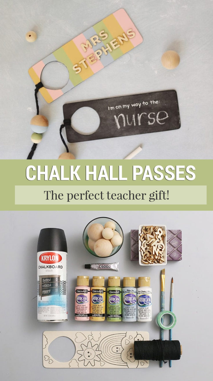 DIY Back to School Teacher Gift Idea: Chalkboard Hall Passes - Shrimp ...