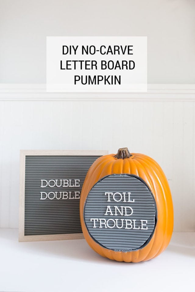 No-Carve DIY Letter Board Pumpkin for Halloween - Shrimp Salad Circus