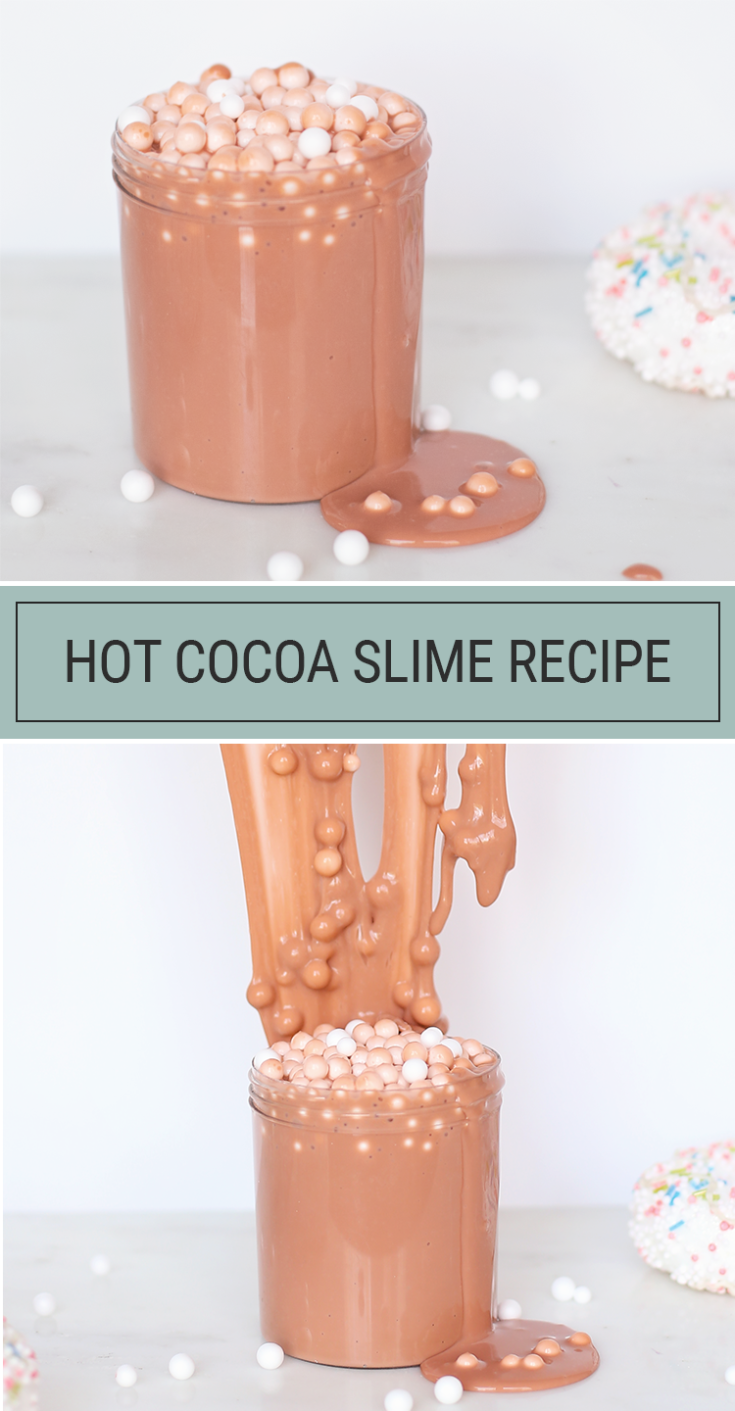 DIY Crunchy Hot Cocoa Slime Recipe with Foam Marshmallows - Shrimp ...
