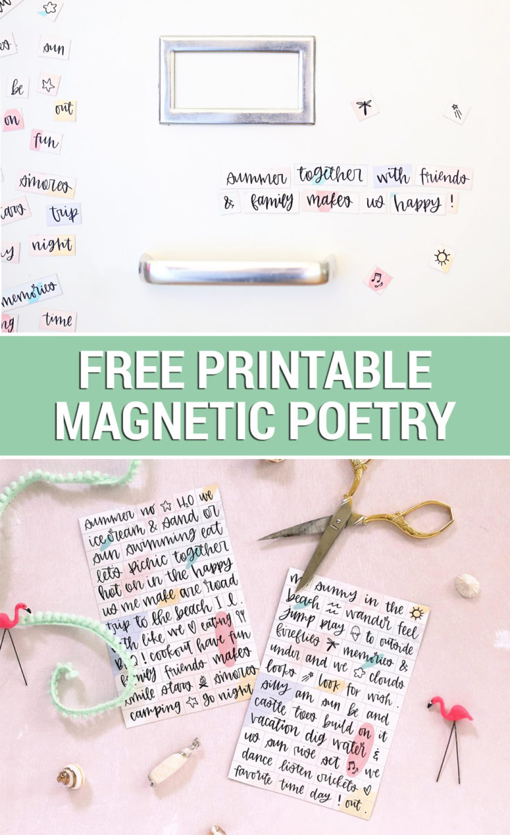 Hand-Lettered Free Printable Magnetic Poetry - Shrimp Salad Circus