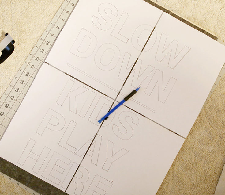 How to Make a Slow Kids at Play Yard Sign - Shrimp Salad Circus